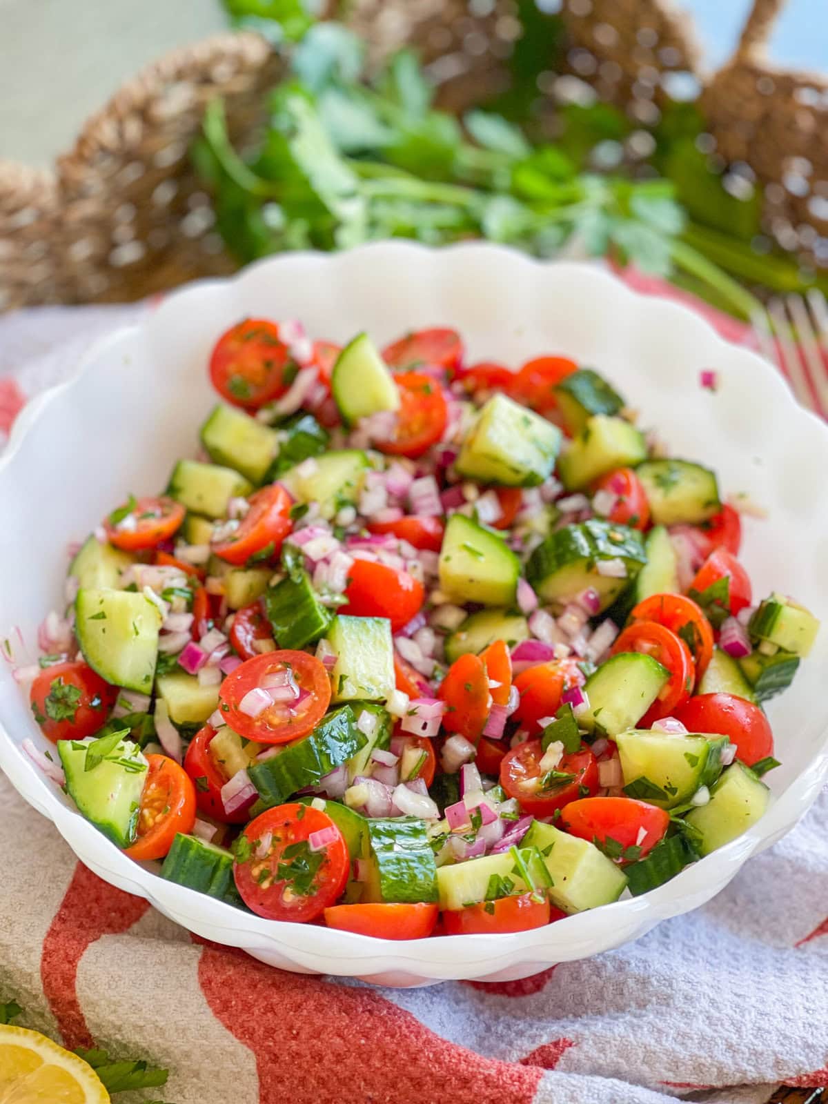 Cucumber, Onion and Tomato Salad