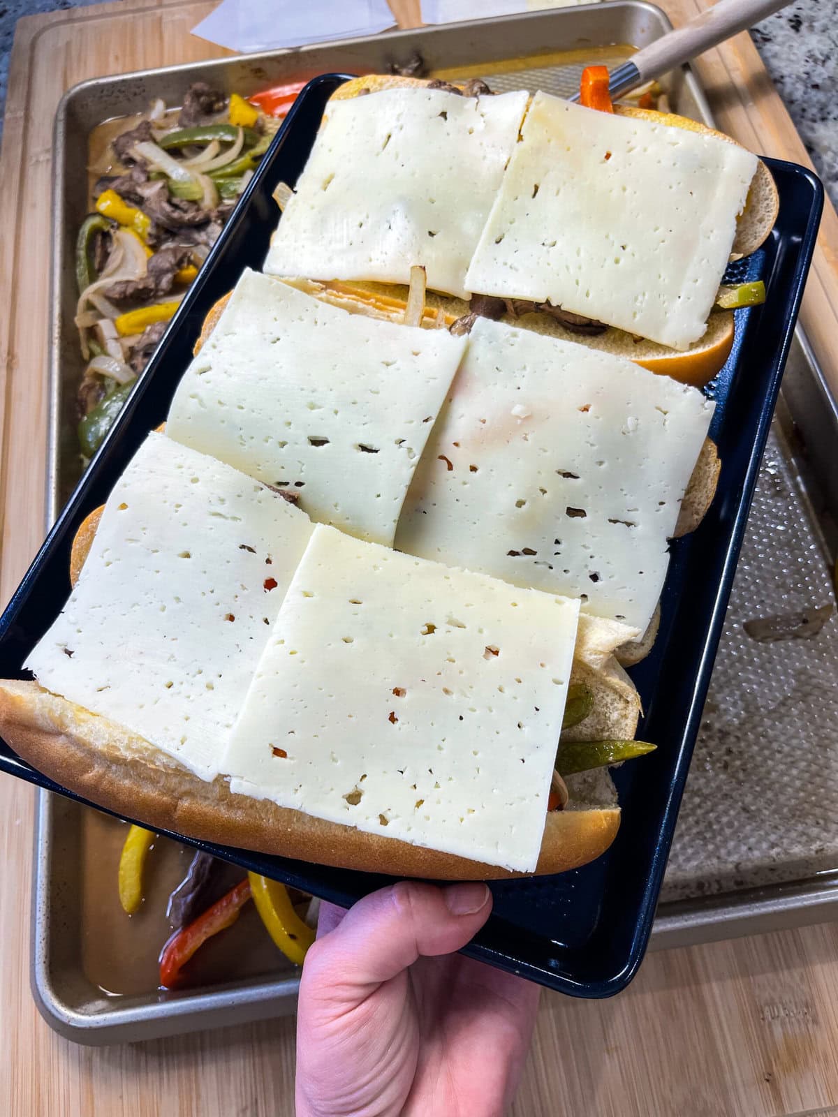 Sheet Pan Cheesesteak Sandwiches - 30 Minute Meals