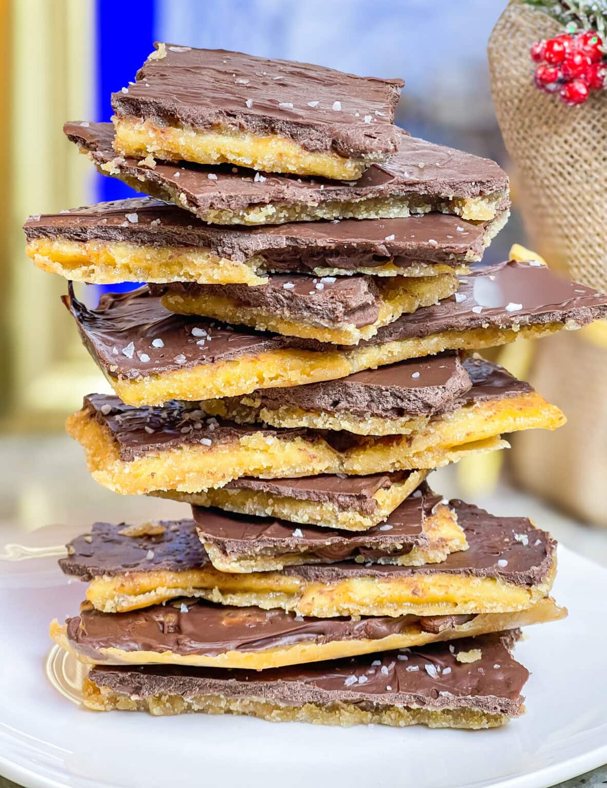 Chocolate Covered Cracker Toffee