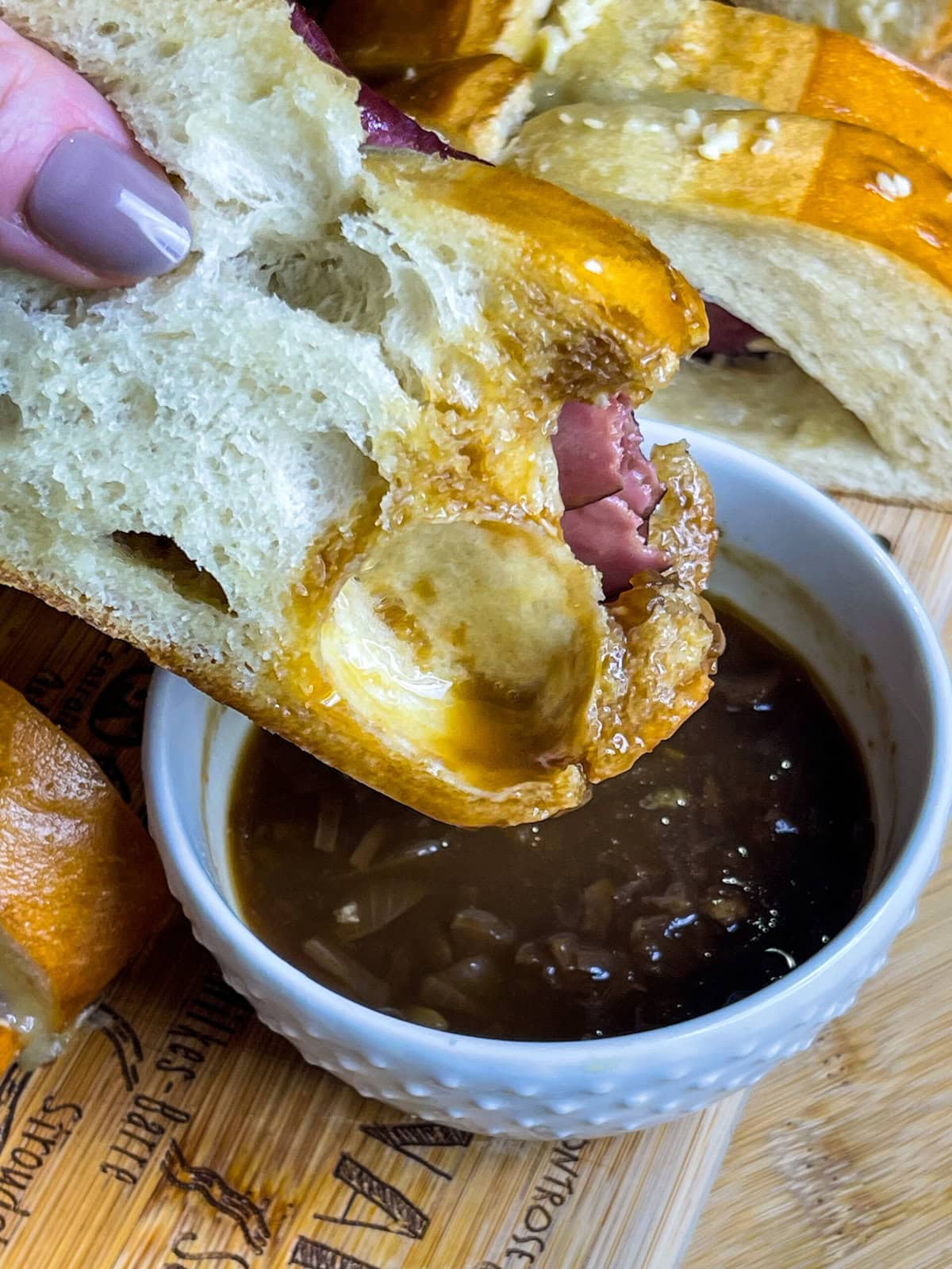 Hasselback French Dip Sandwiches