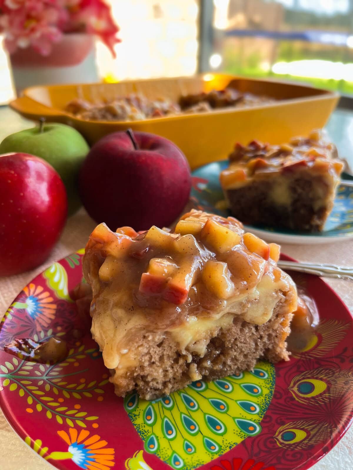 Caramel Apple Poke Cake